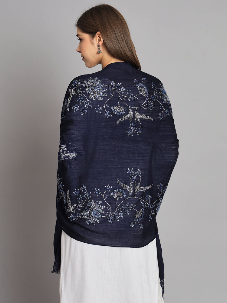 shawl for women, blue shawl, shawl for dress, woolen shawls – modarta