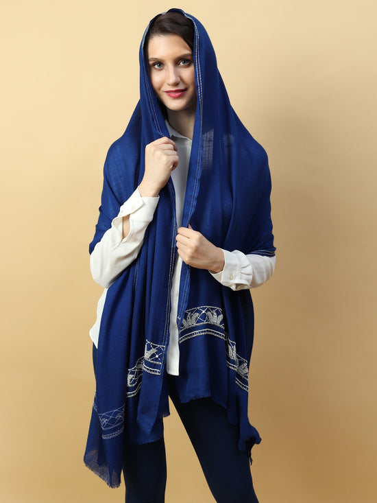 Blue Shawl, Cashmere Wool Shawl , Party Wear Shawls – modarta